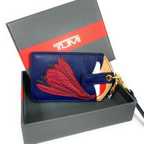 Tumi | Accessories | Tumi Key Ring Leather Card Case Orchid Charm ...